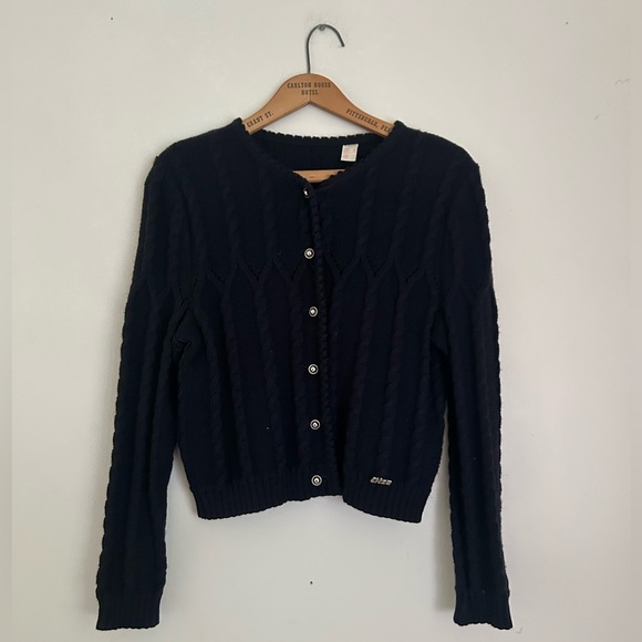 Litza | Sweaters | Classic Litza Navy Blue Cable Knit Sweater | Poshmark